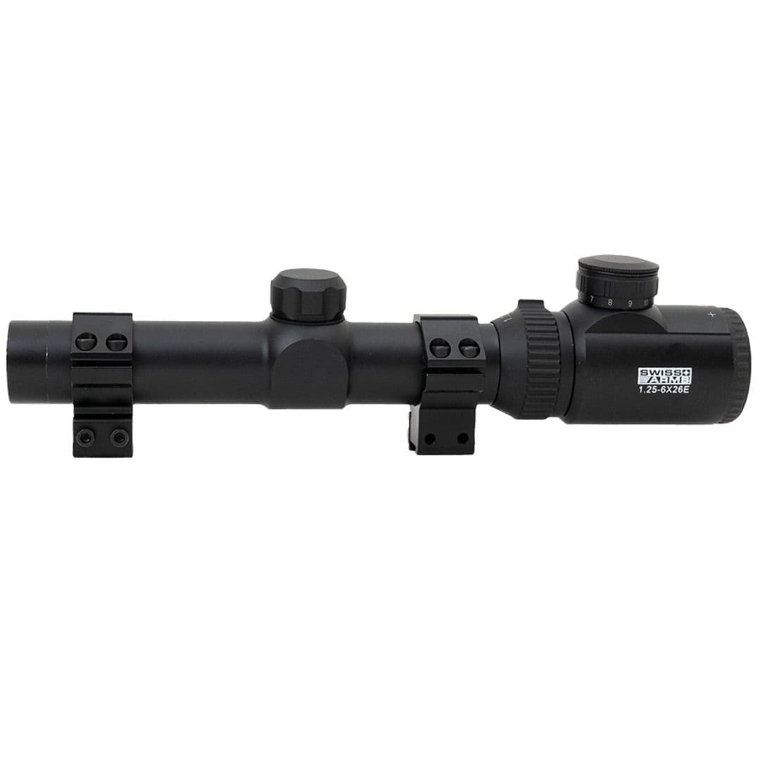 Swiss Arms Telescopic Rifle Scope 1 25-6x26E SK01 F191 11mm Weaver Mounts