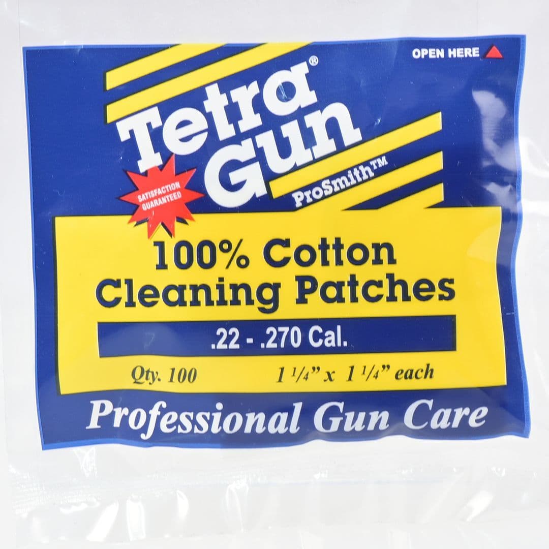 Tetra ProSmith Rifle Cotton Cleaning Patches 22 270 100 Pack