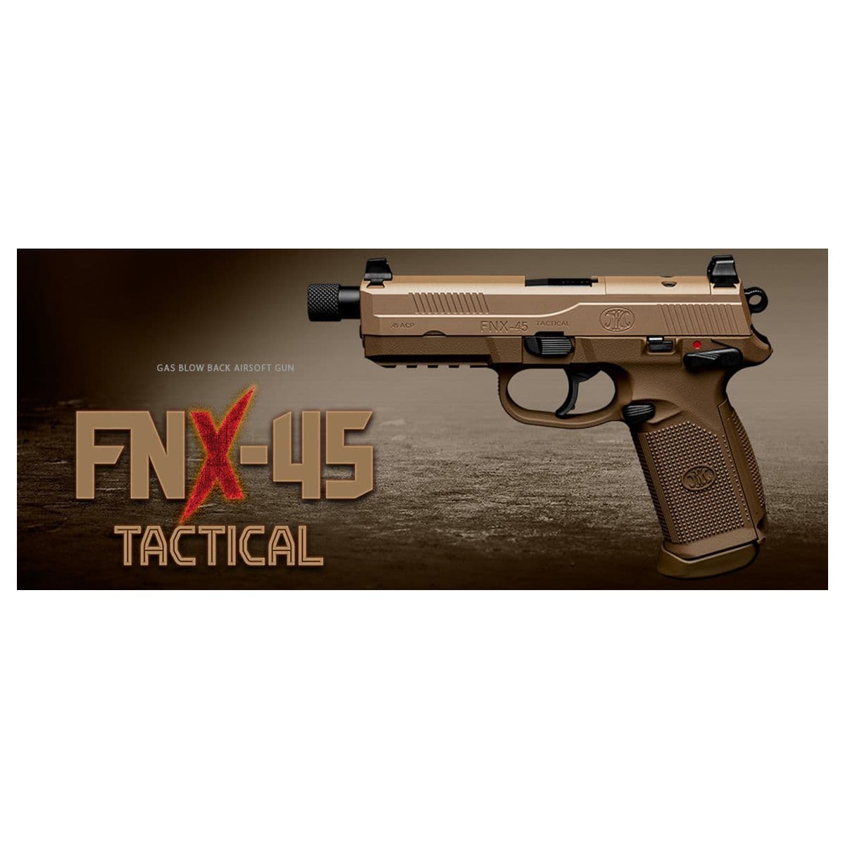 Tokyo Marui FNX-45 Tactical GBB Airsoft Pistol FDE