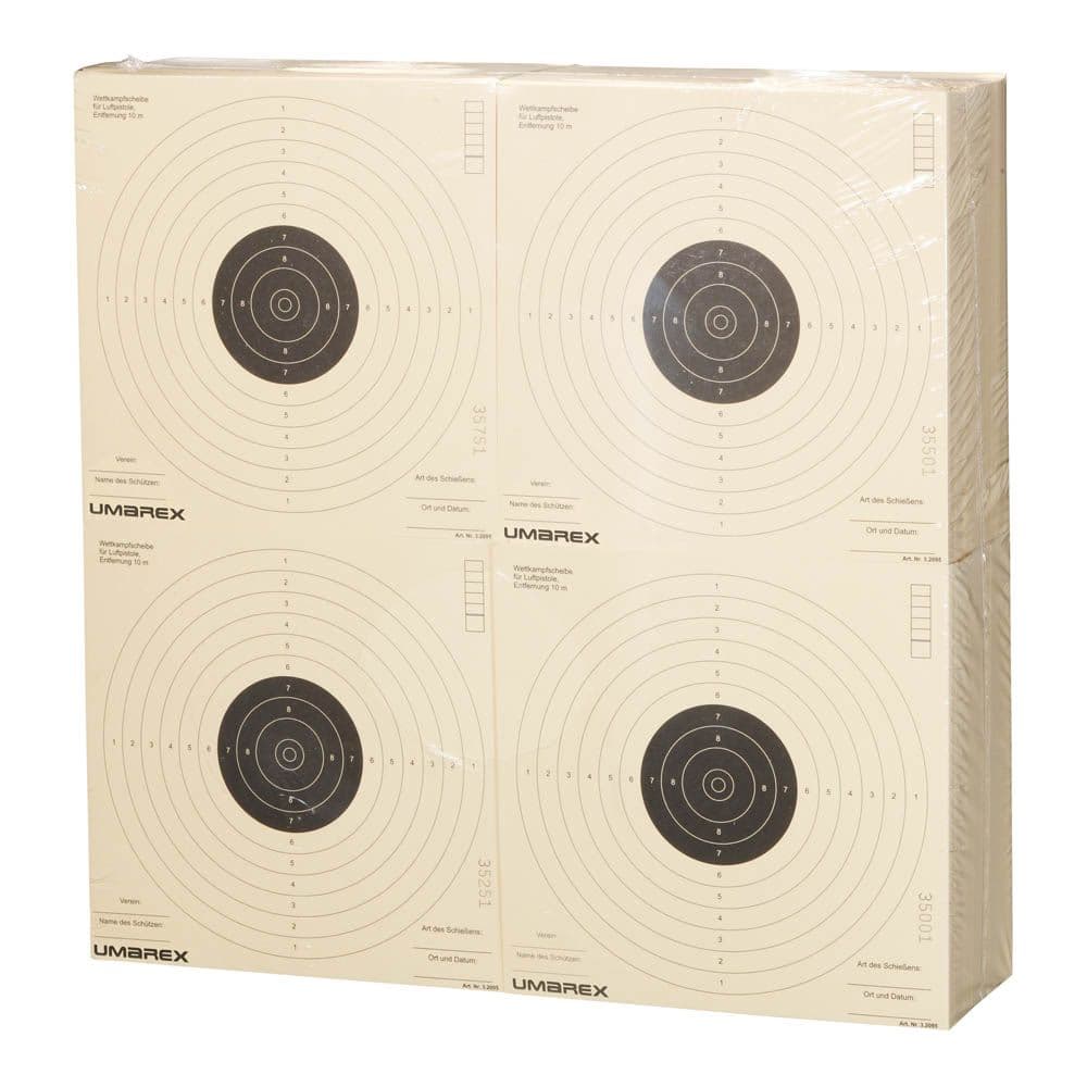 Umarex Shooting Paper Targets 17x17cm 1000 Bulk Club Pack ISSF Standard