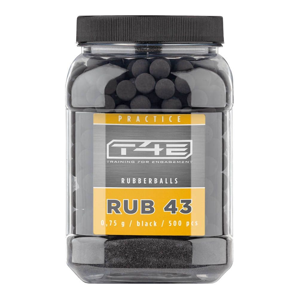 Umarex T4E Practice Rubber Balls 43 Ammo Pellets Black 500