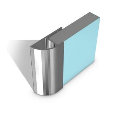 Bathroom Shower Quadrant End Cap Trims Bright Polish Chrome