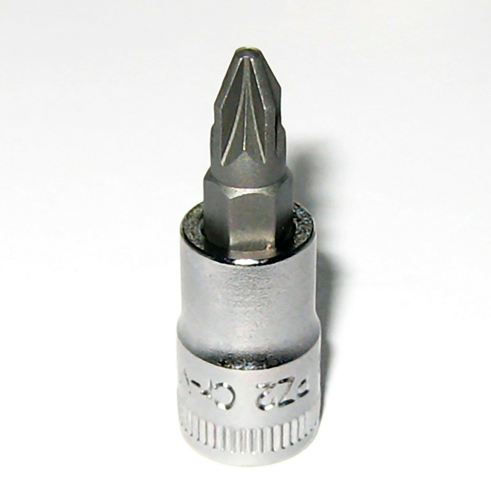 Bahco PZ2 Screwdriver Socket Bit 1/4 inchDrive PoziDrive Pozi PZ 2