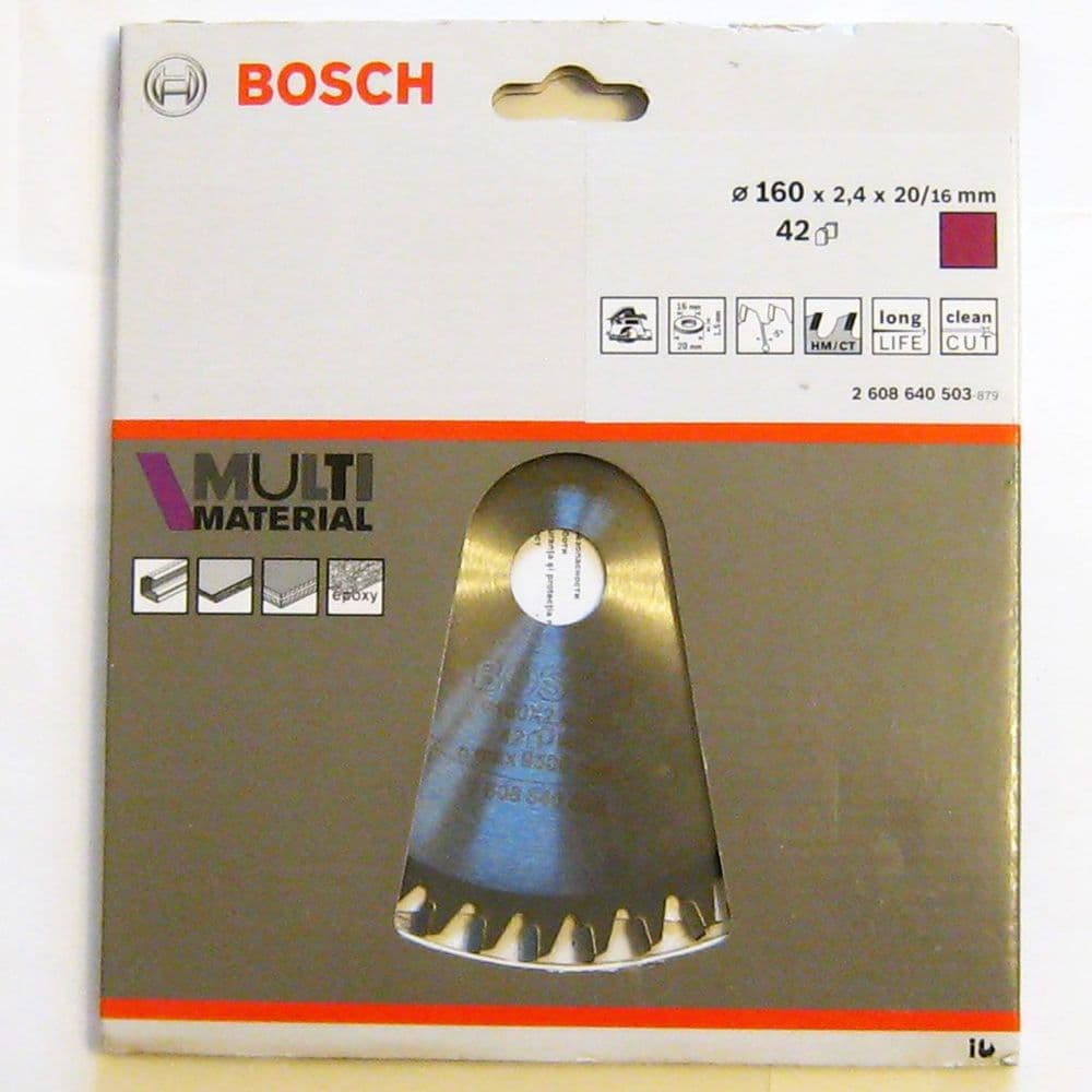 Bosch Multi Material Circular Saw Blade 160mm x 2 4mm x 20mm 42 Teeth ...