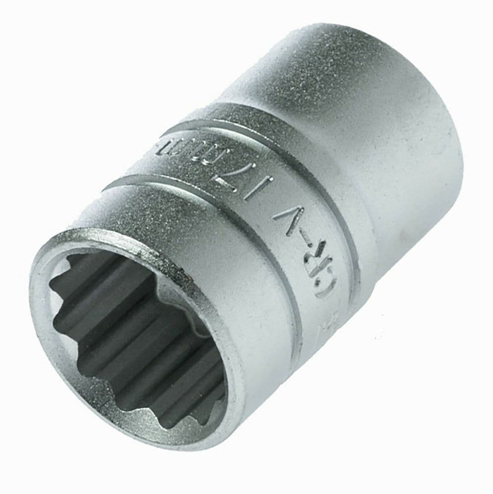 Teng Tools 17mm Socket 1/2 inch Drive 12 Point Metric M120517-C
