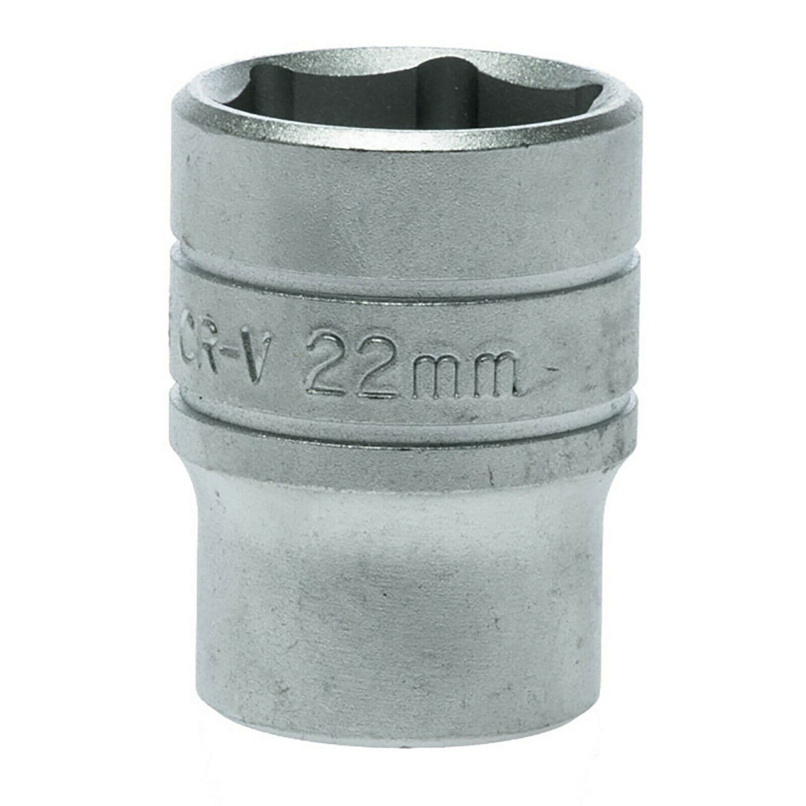 Teng Tools 22mm Socket 1/2 inch Drive 6 Point Metric M1205226-C