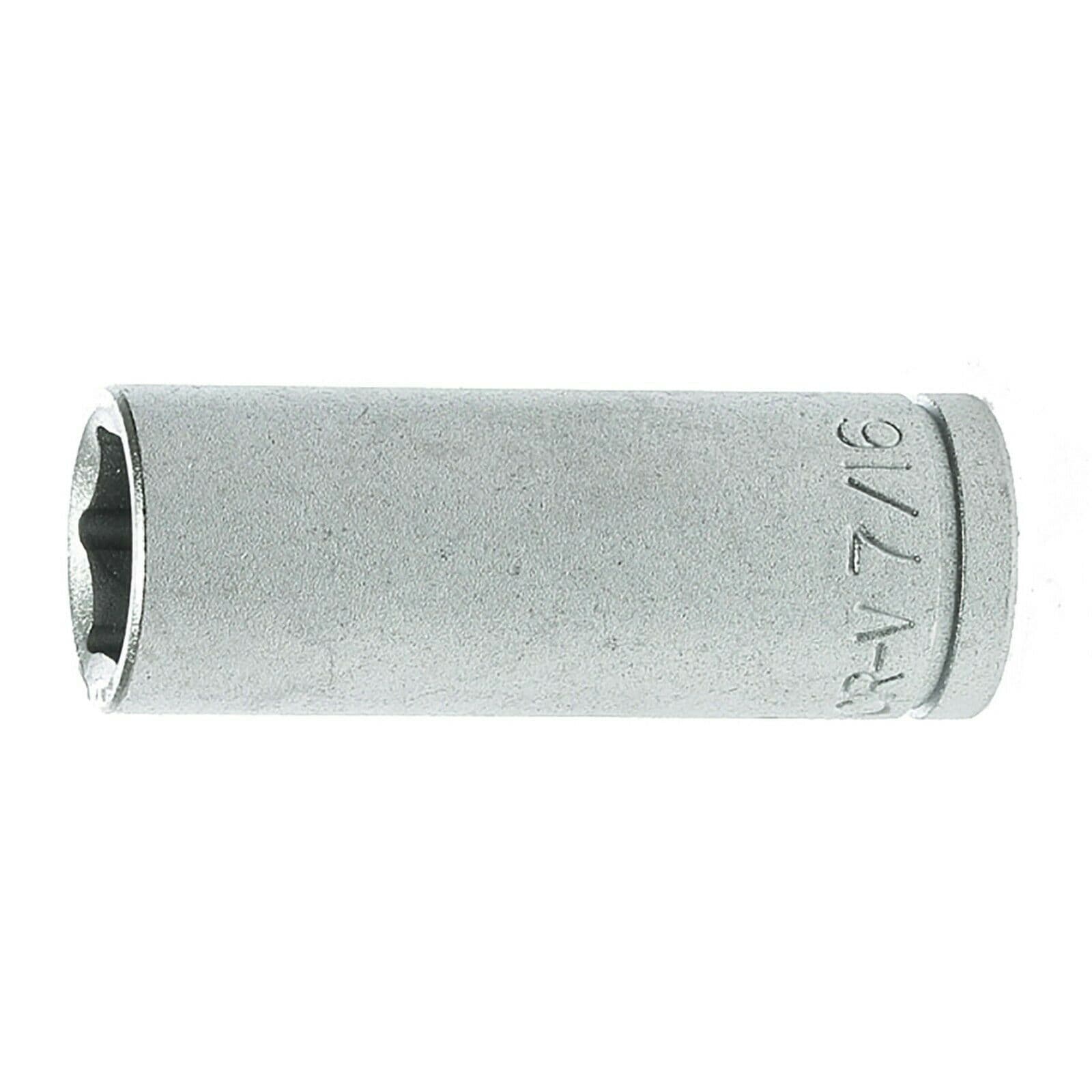 Teng Tools 7/16 inch AF Imperial Deep Socket 3/8 inch Drive 6 Point ...