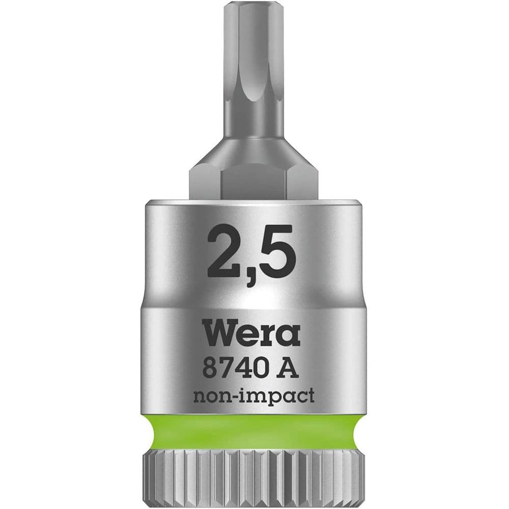 Wera 2 5mm Allen Key HEX Plus Socket Bit 1/4 inch Drive Metric 8740 A