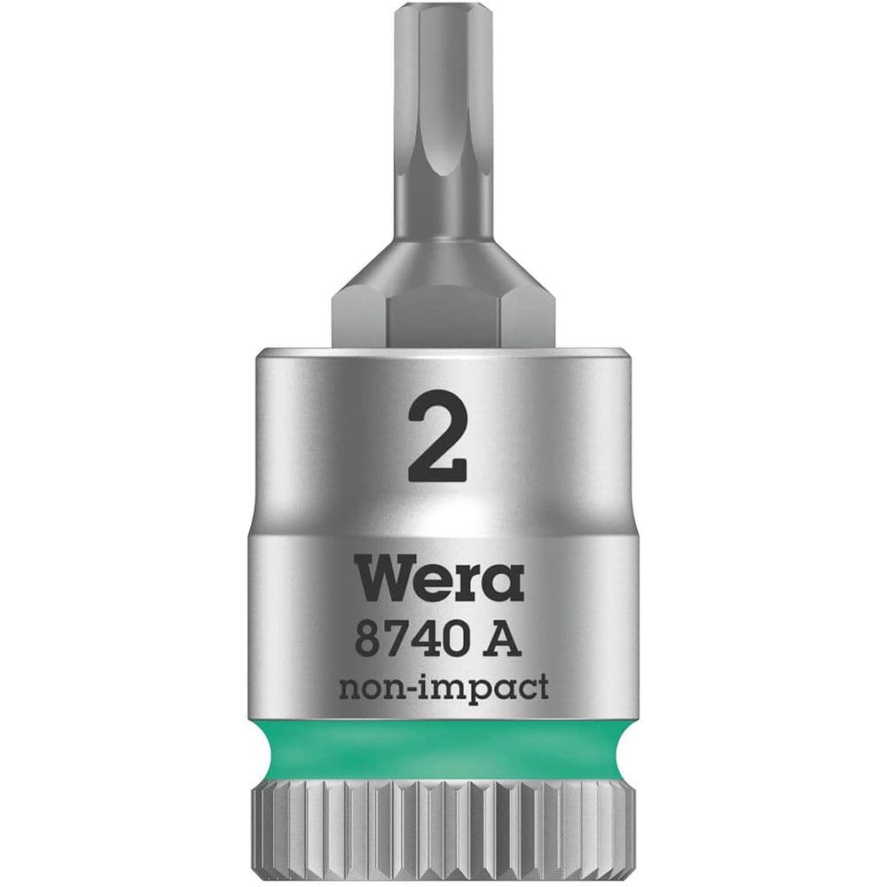 Wera 2mm Allen Key HEX Plus Socket Bit 1/4 inch Drive Metric 8740 A