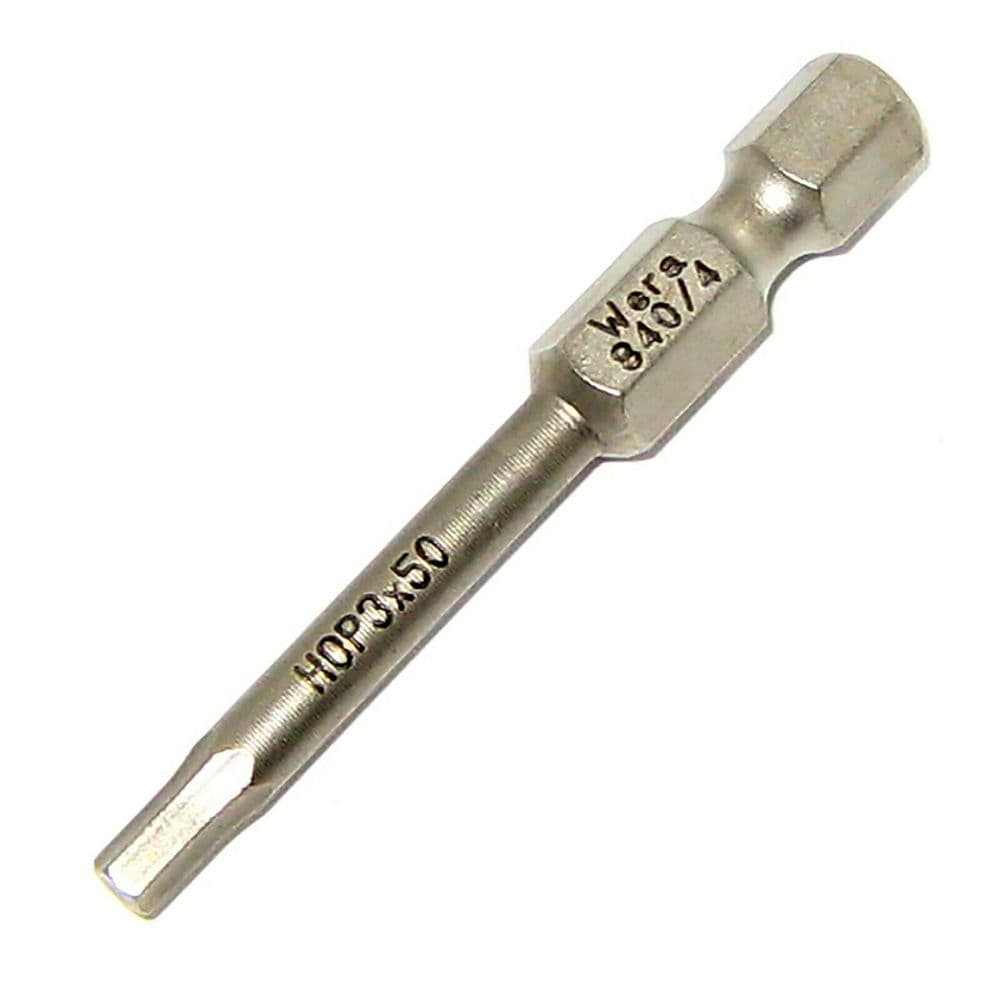 Wera 3mm 50mm Hex-Plus Screwdriver Bit KK 840/4 Z Kraftform Kompakt HOP3