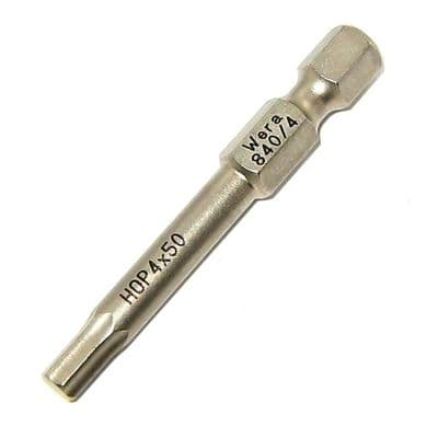 Wera 6mm 50mm Hex-Plus Screwdriver Bit KK 840/4 Z Kraftform Kompakt HOP6