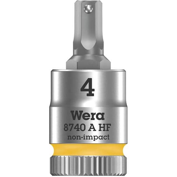 Wera 4mm Allen Key HEX Plus Socket Bit 1/4 inch Drive Metric 8740 A HF ...