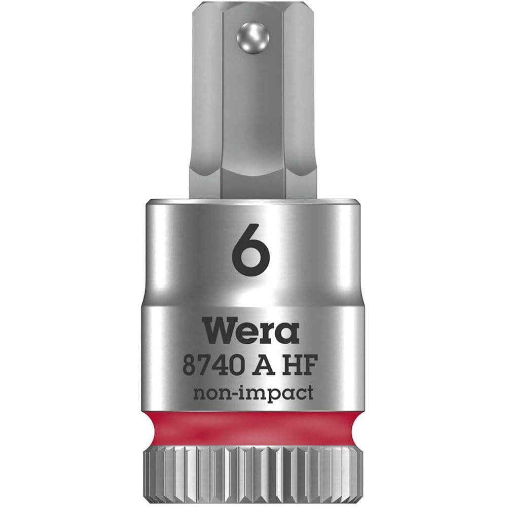 Wera 6mm Allen Key HEX Plus Socket Bit 1/4 inch Drive Metric 8740 A HF ...