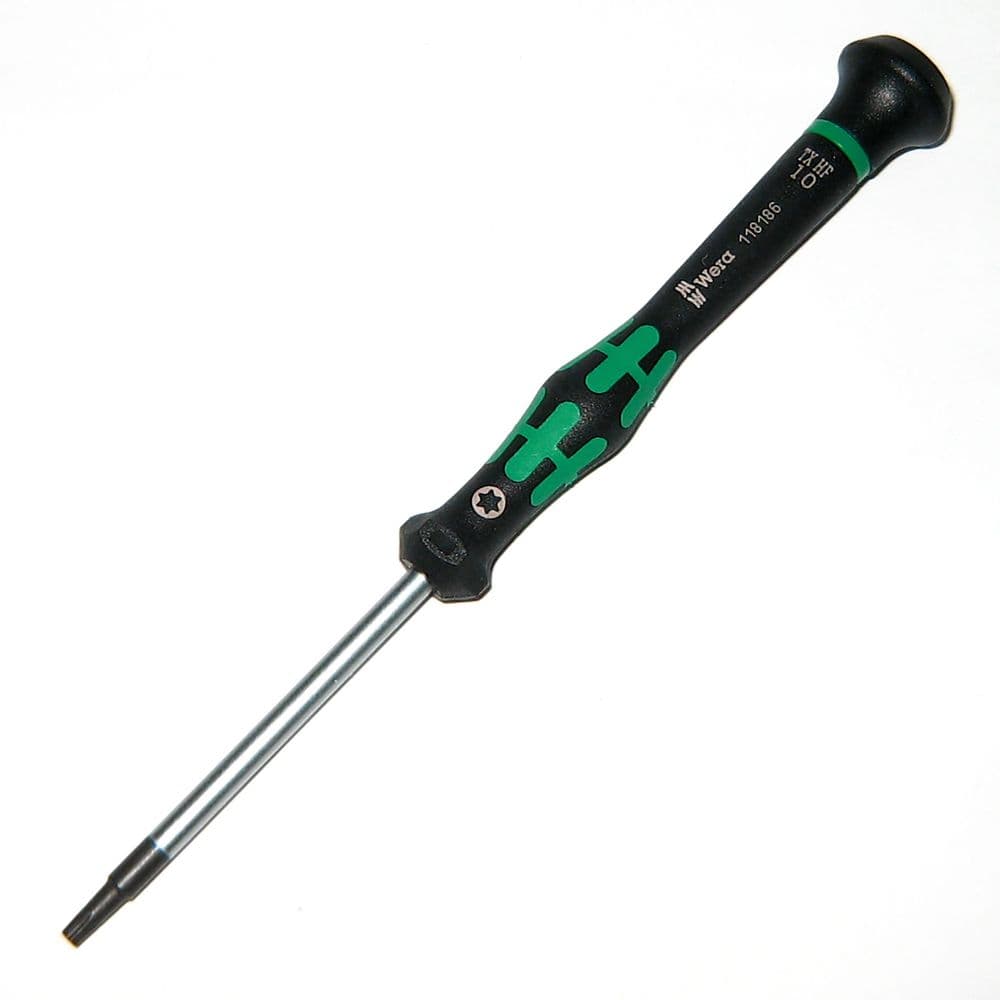 Wera TX10 x 60mm Micro Precision TORX HF Screwdriver 2067 Kraftform Holding Function TX10 T10