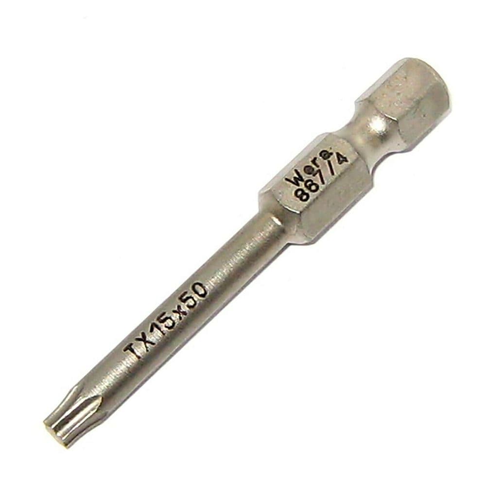 Wera TX15 50mm TORX Screwdriver Bit KK 867/4 Z Kraftform Kompakt T15 TX 15