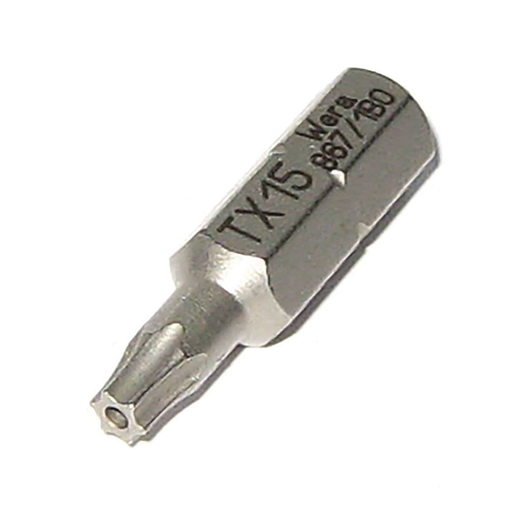 Wera TX15 TORX BO 25mm Screwdriver Security Bit 867/1 Z Kraftform ...