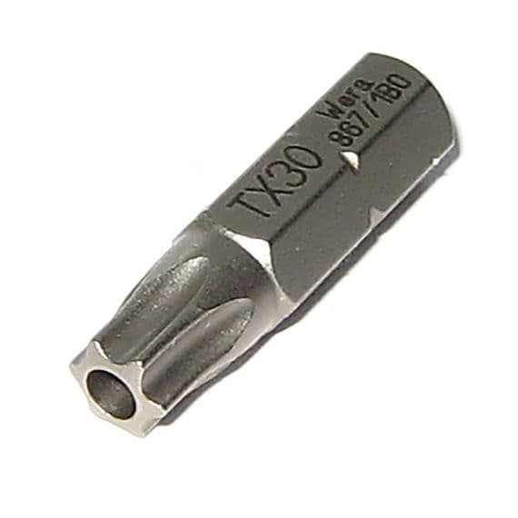 Wera TX30 TORX BO 25mm Screwdriver Security Bit 867/1 Z Kraftform ...