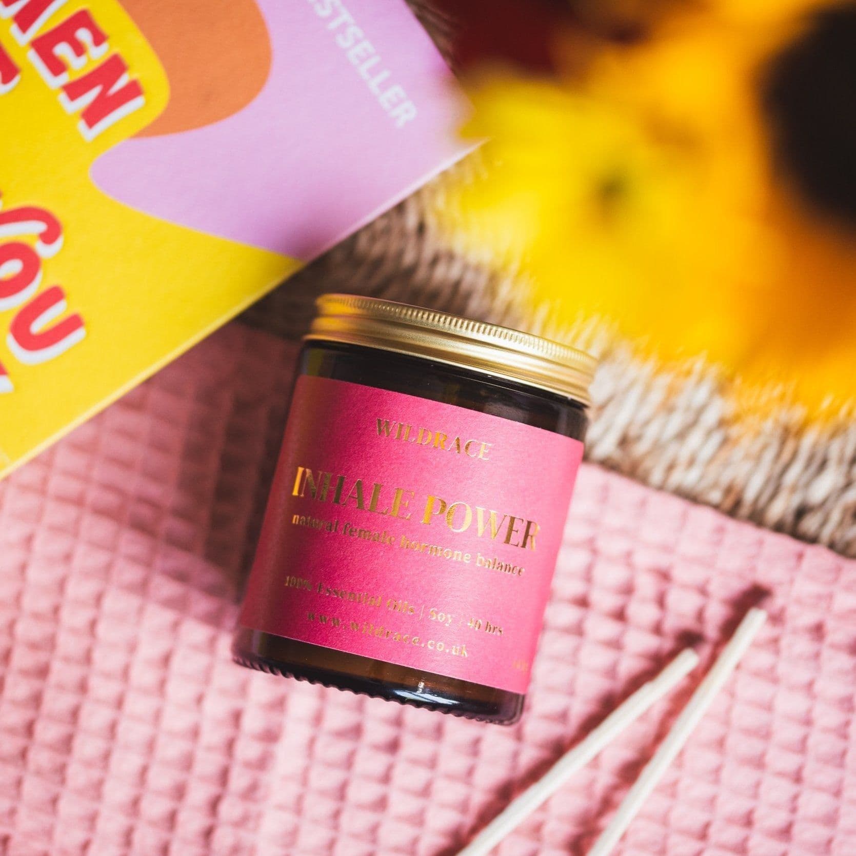 NEW Inhale Power Female Hormone Balancing Luxury Scented Candle - Wildrace