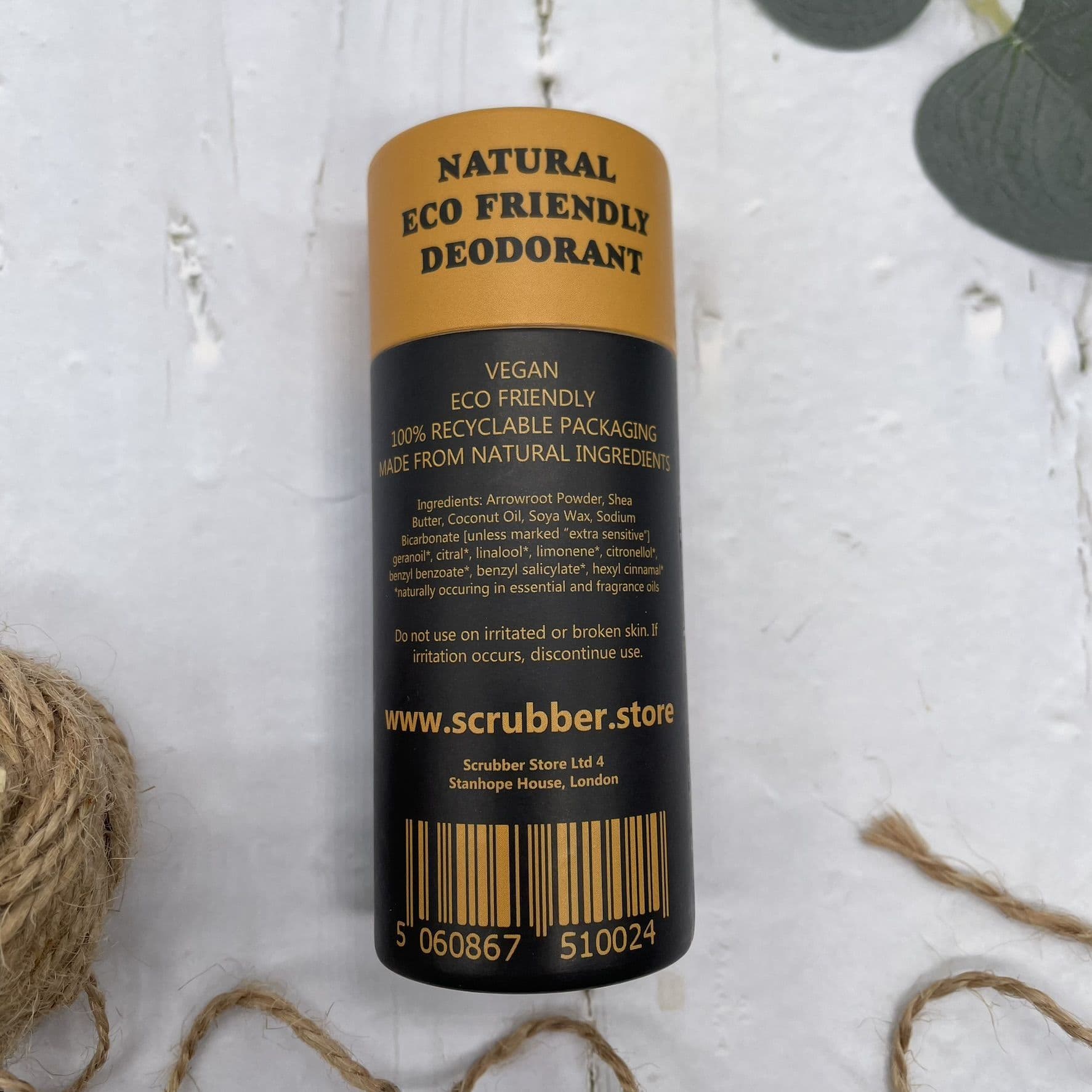 Scrubber Natural Deodorant Stick - Earl Grey & Jasmine