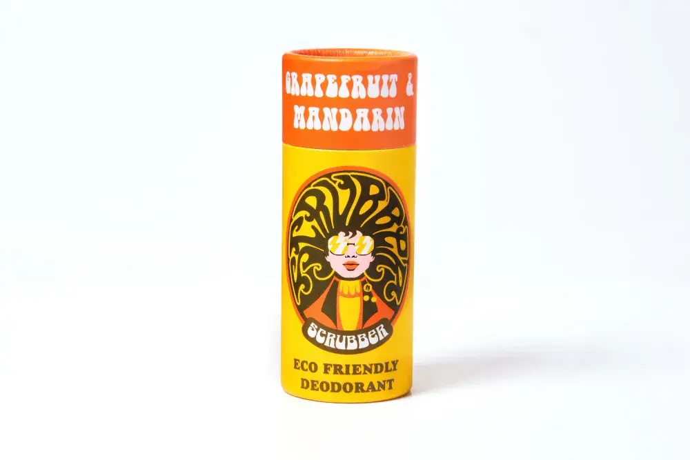 Scrubber Natural Deodorant Stick - Grapefruit & Mandarin