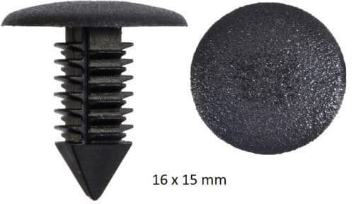 10X CAR Trim clips 15MM Panel clip Speed fasteners Trim buttons