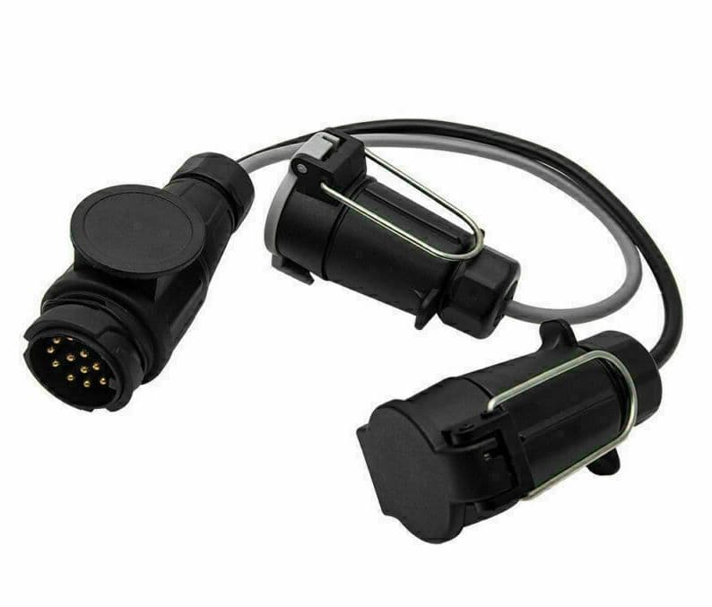 7 Pin To 13 Pin Plug Car To Caravan Adapter Towbar Socket Converter ...