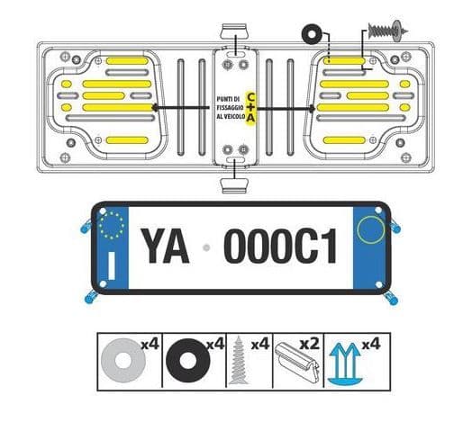 Aluminium Number Plate Holder Surround Personalised Plate - Small ...