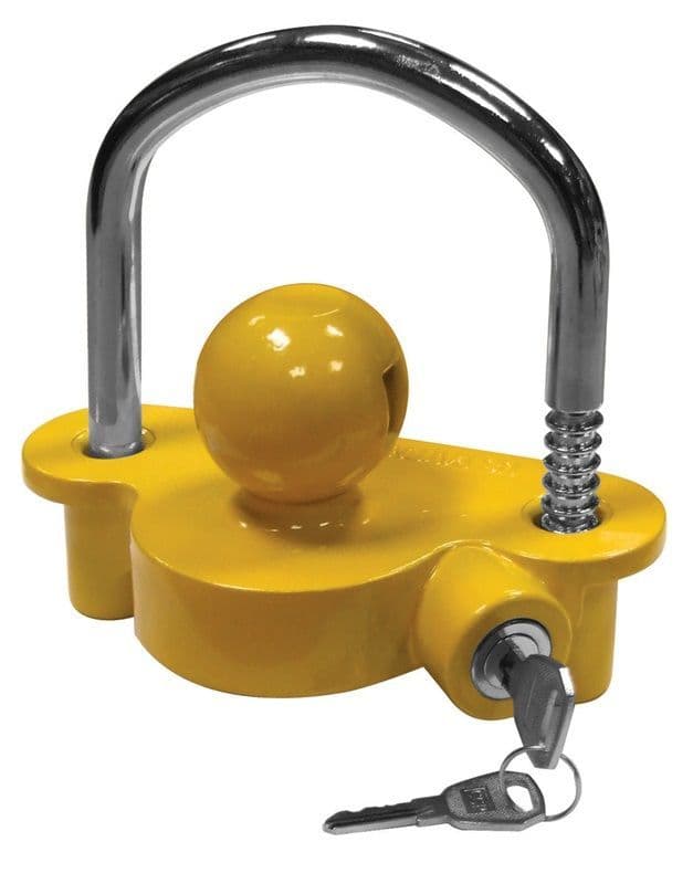 Heavy Duty Coupling Lock Tow Hitch Lock & Keys Towing Caravan/Trailer ...