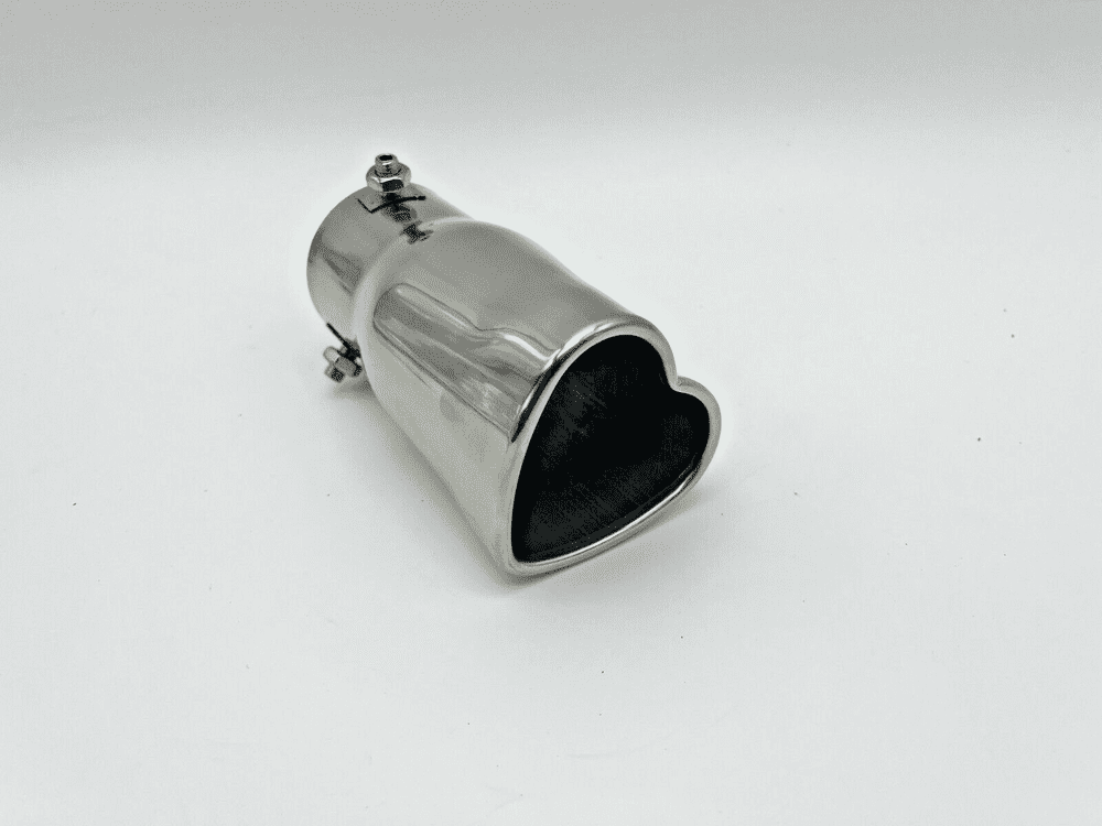 Love Heart Exhaust Tip 80mm Stainless Steel Car Straight Tail Pipe Screw on