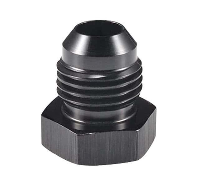 Motorsport AN10 Aluminum Male Flare Blanking Plug Black Anodized AN6 AN8