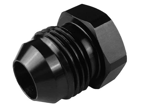 Motorsport AN10 Aluminum Male Flare Blanking Plug Black Anodized AN6 AN8