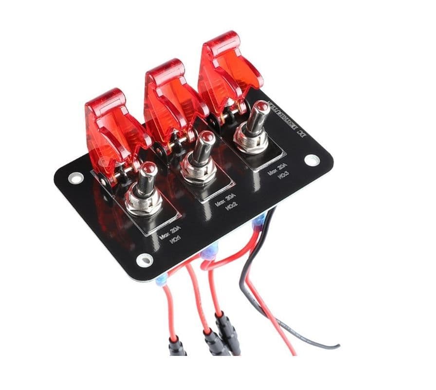 Motorsport Switch Panel 3 Toggle Aircraft Style Switch 12V 24V Racing ...