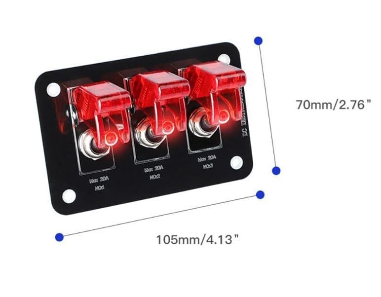 Motorsport Switch Panel 3 Toggle Aircraft Style Switch 12V 24V Racing ...