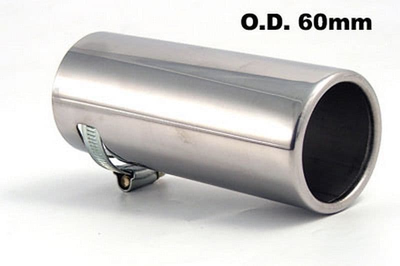 Stainless Steel exhaust tip - trim universal fit - LARGE 45mm-55mm ...