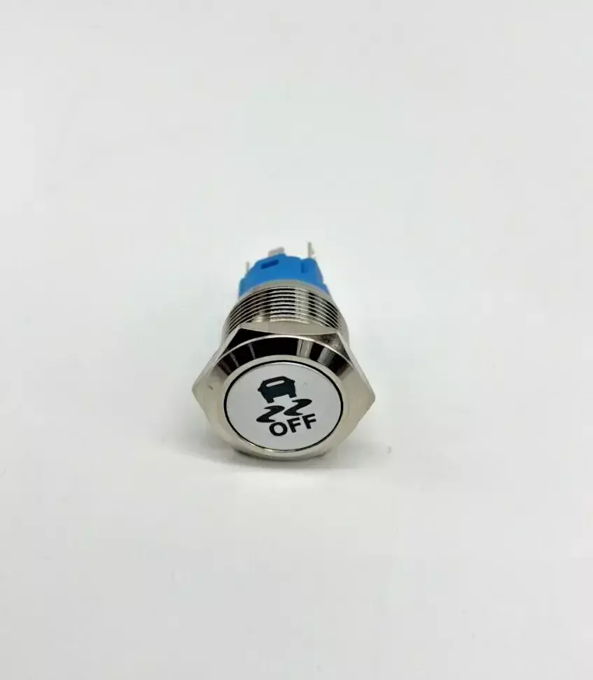 Traction Control Push Button ESP 12V Red 19mm Car LED Light Latching ...