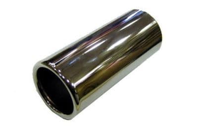 Universal Straight Chrome Exhaust Tail Pipe Trim Roll End Fits Up to ...