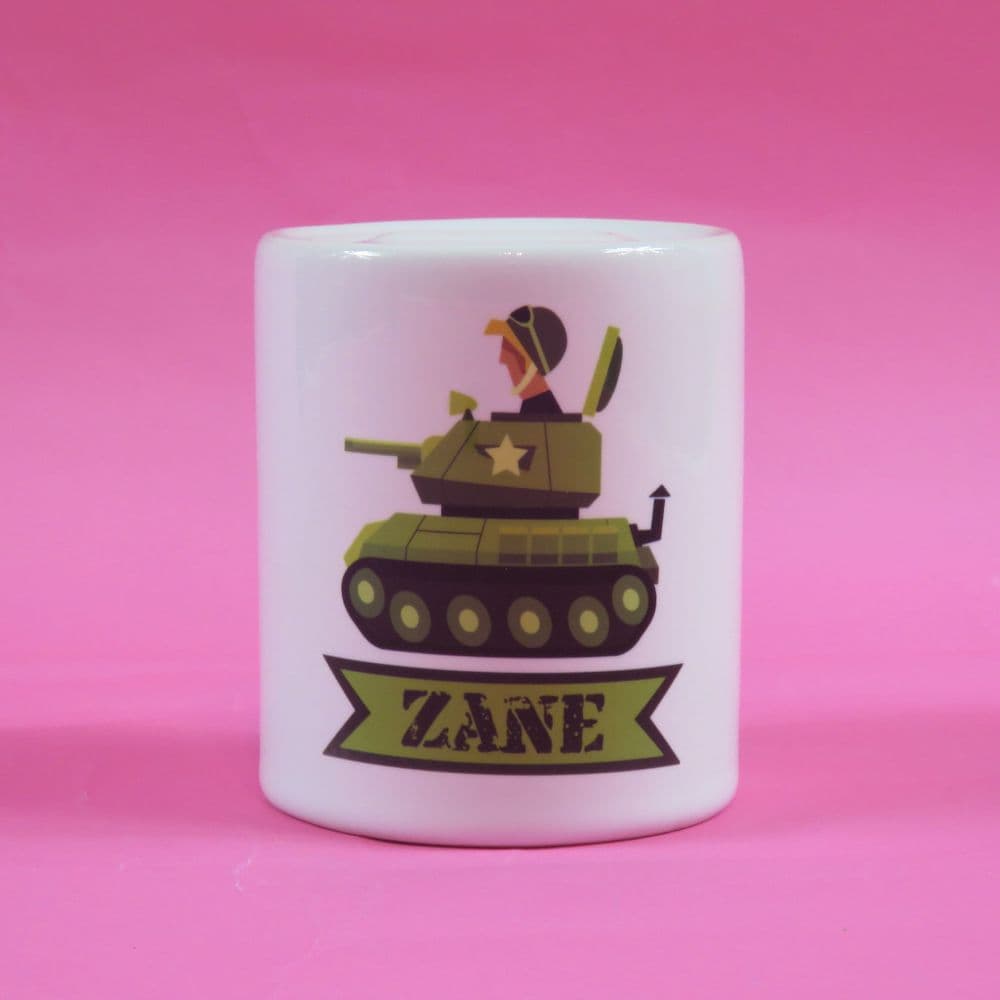Army Tank money box Personalised Boys Money Box Pocket Money Gift for ...