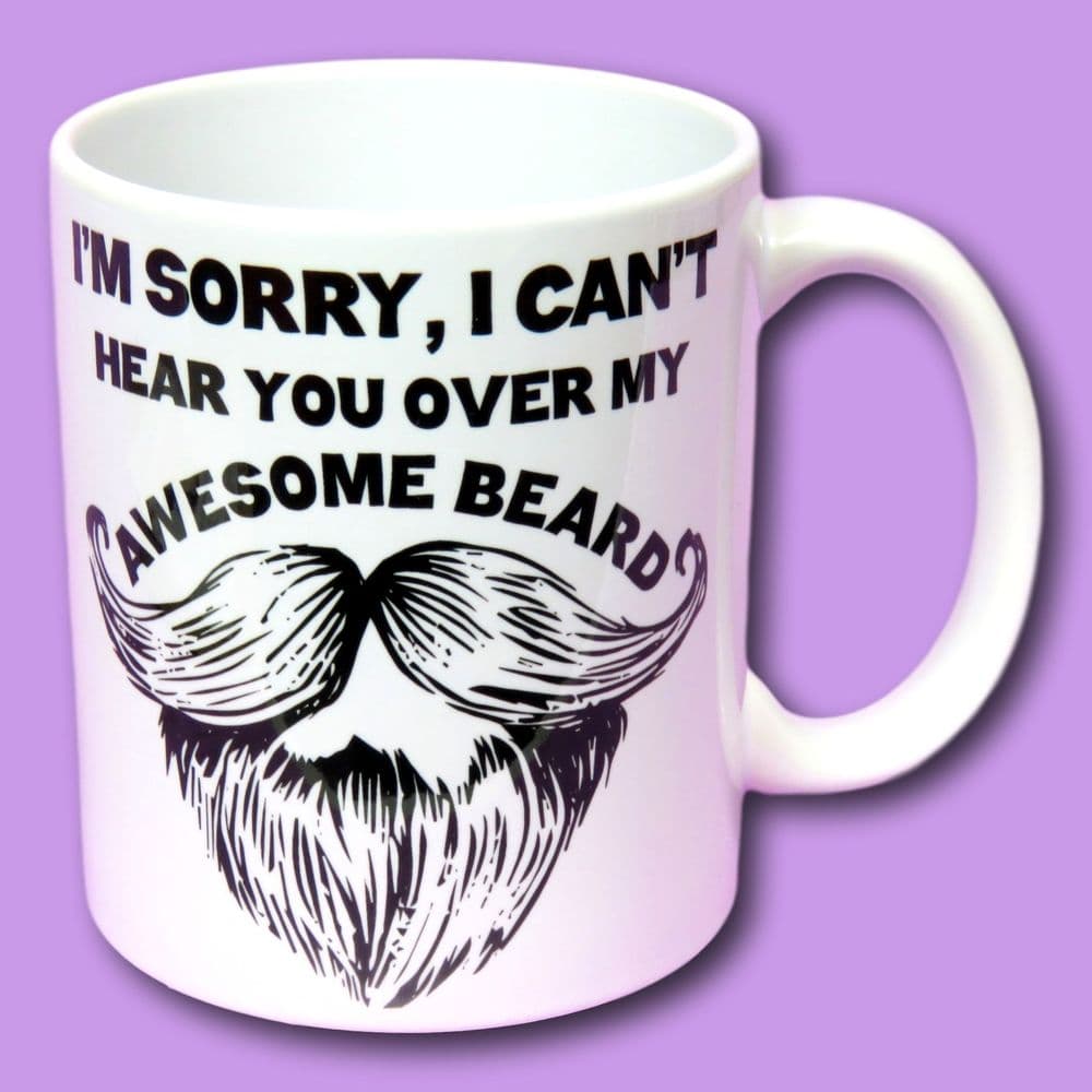 Awesome Beard Mug Can t Hear You Awesome Beard Gift for Men Gift for ...