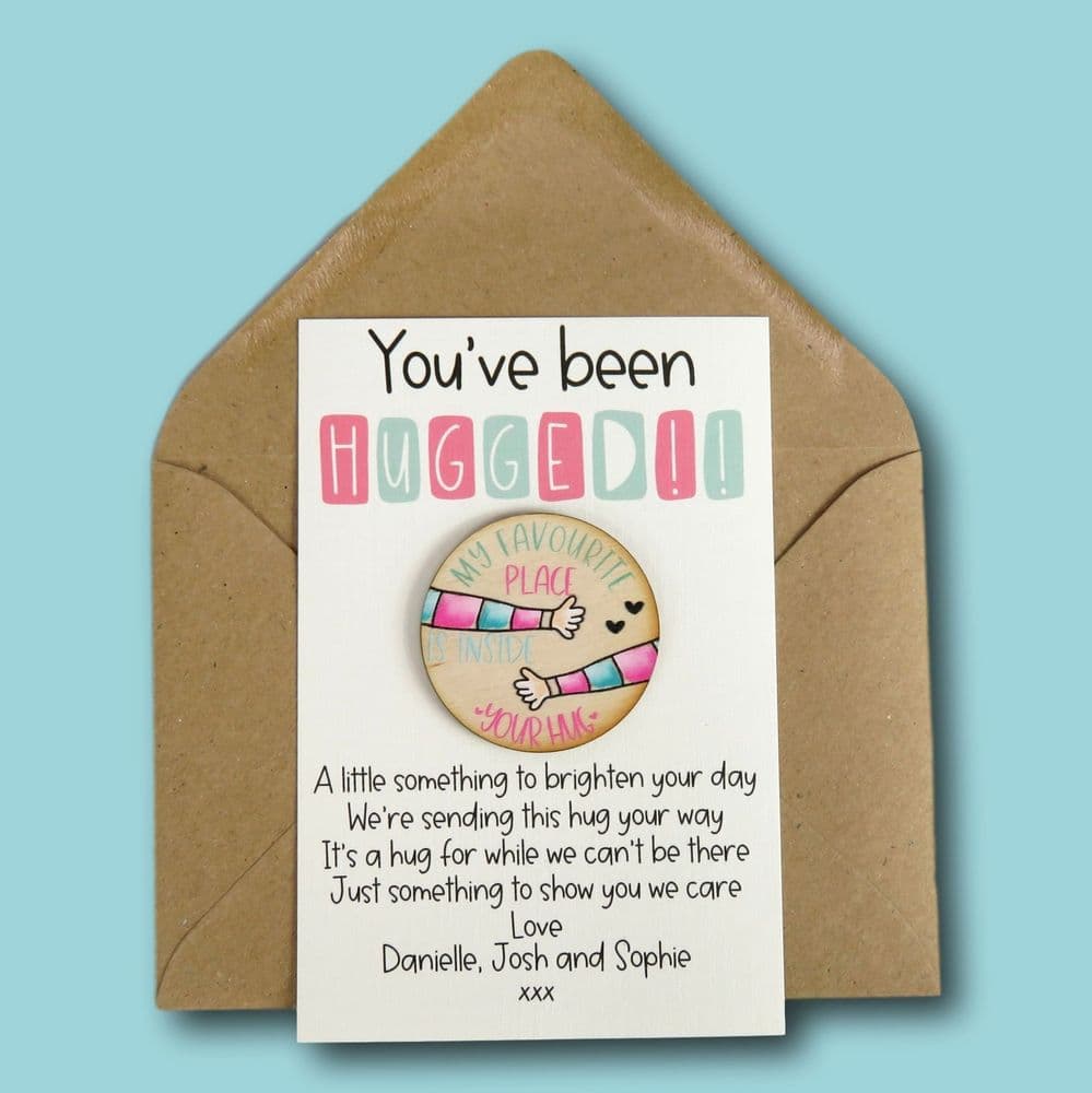 Little Hug Token letterbox gift isolation present hug by post pocket ...