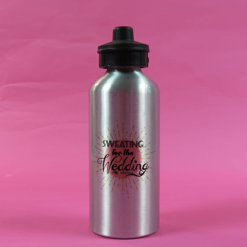 Sweating for the wedding Water Drinks Bottle Personalised Gym Design ...