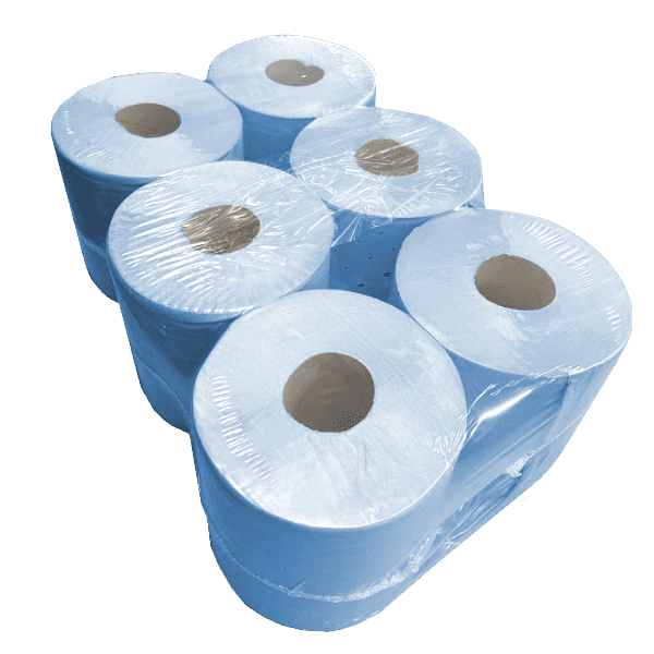 Blue Centrefeed Rolls 150m/roll 6rolls/pack