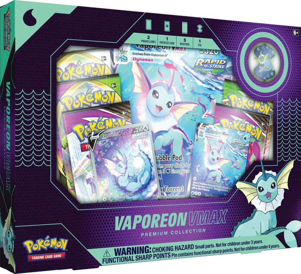 Pokemon Vaporeon VMAX Premium Collection Box