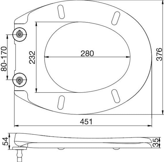 EuroShowers Contract Toilet Seat