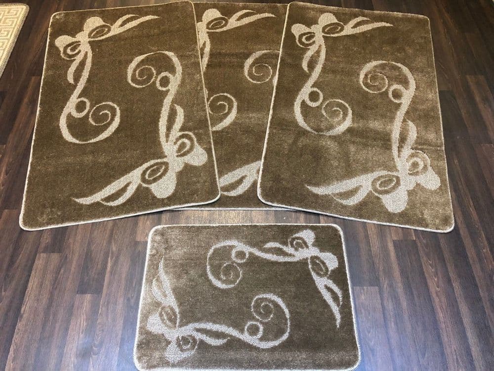 ROMANY GYPSY WASHABLES FULL SET OF MATS/RUGS 75X125CM SIZE NON SLIP ...