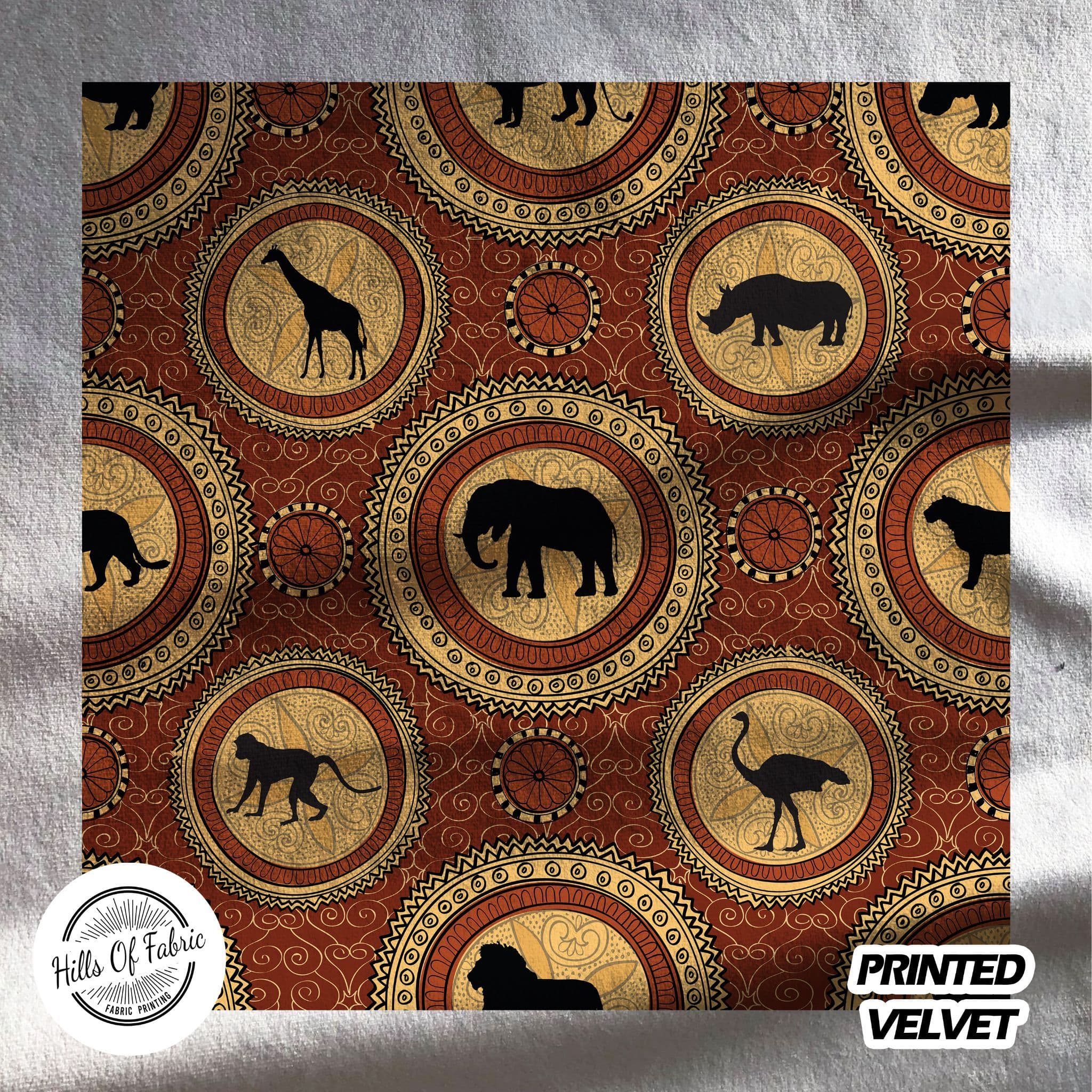 africa animal pattern Fabric Panel