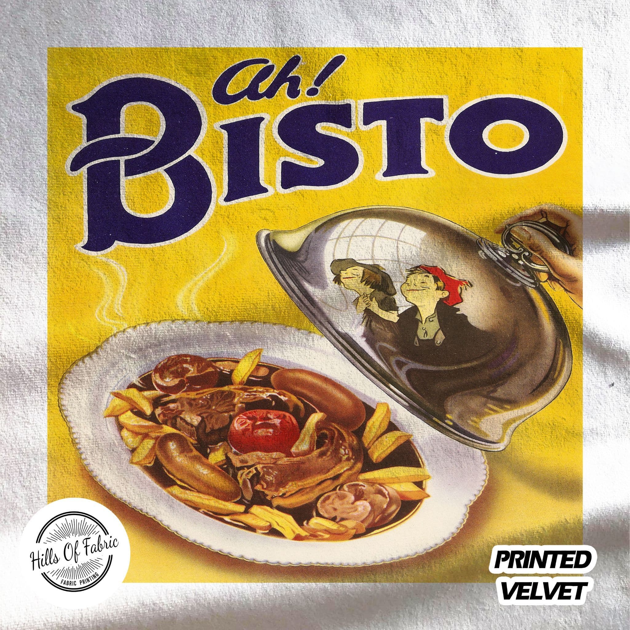 ah bisto dish printed Fabric Panel