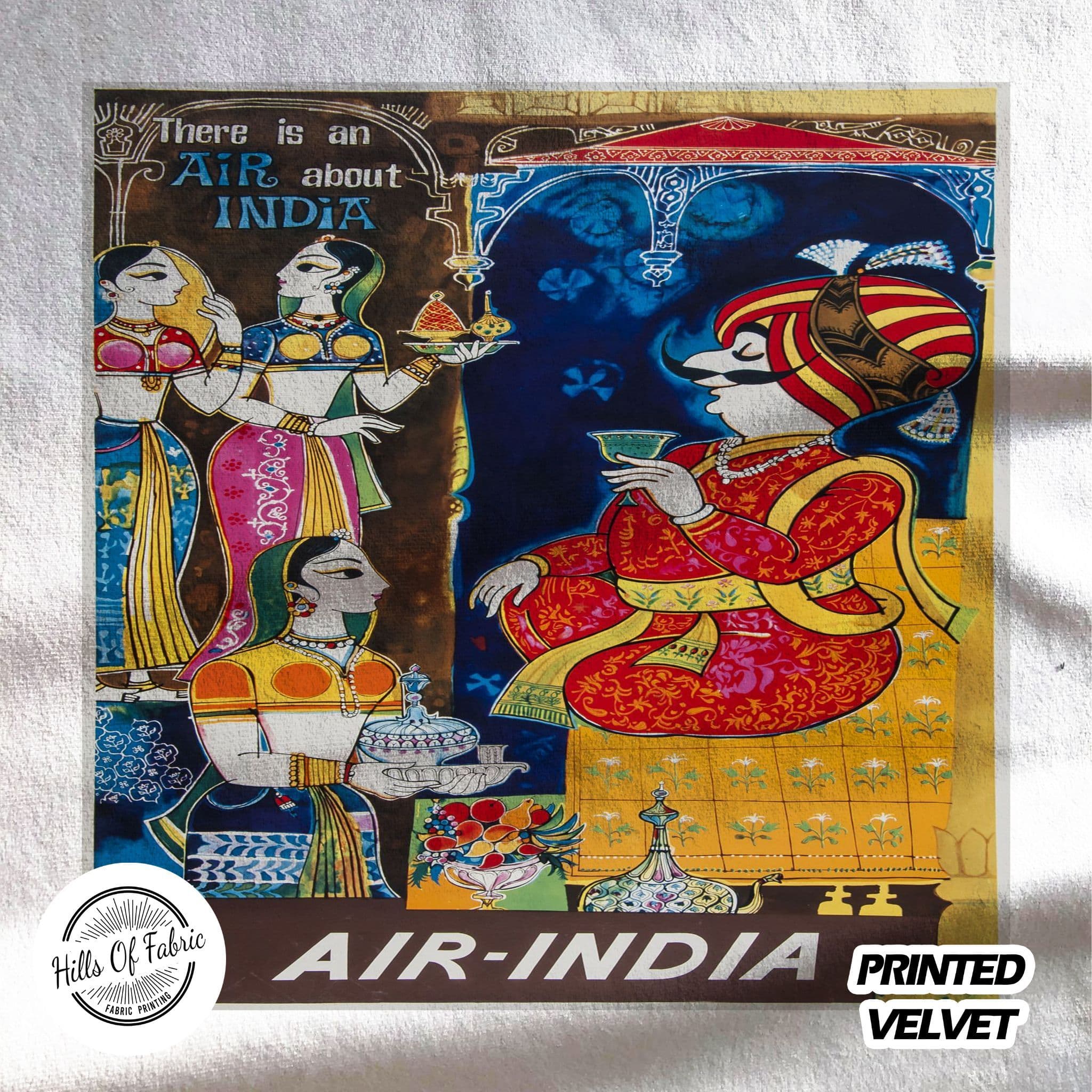 air india printed fabric pannel