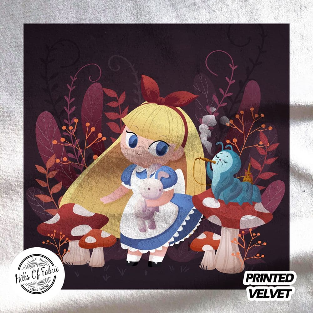 alice in wonderland child alice Fabric Panel