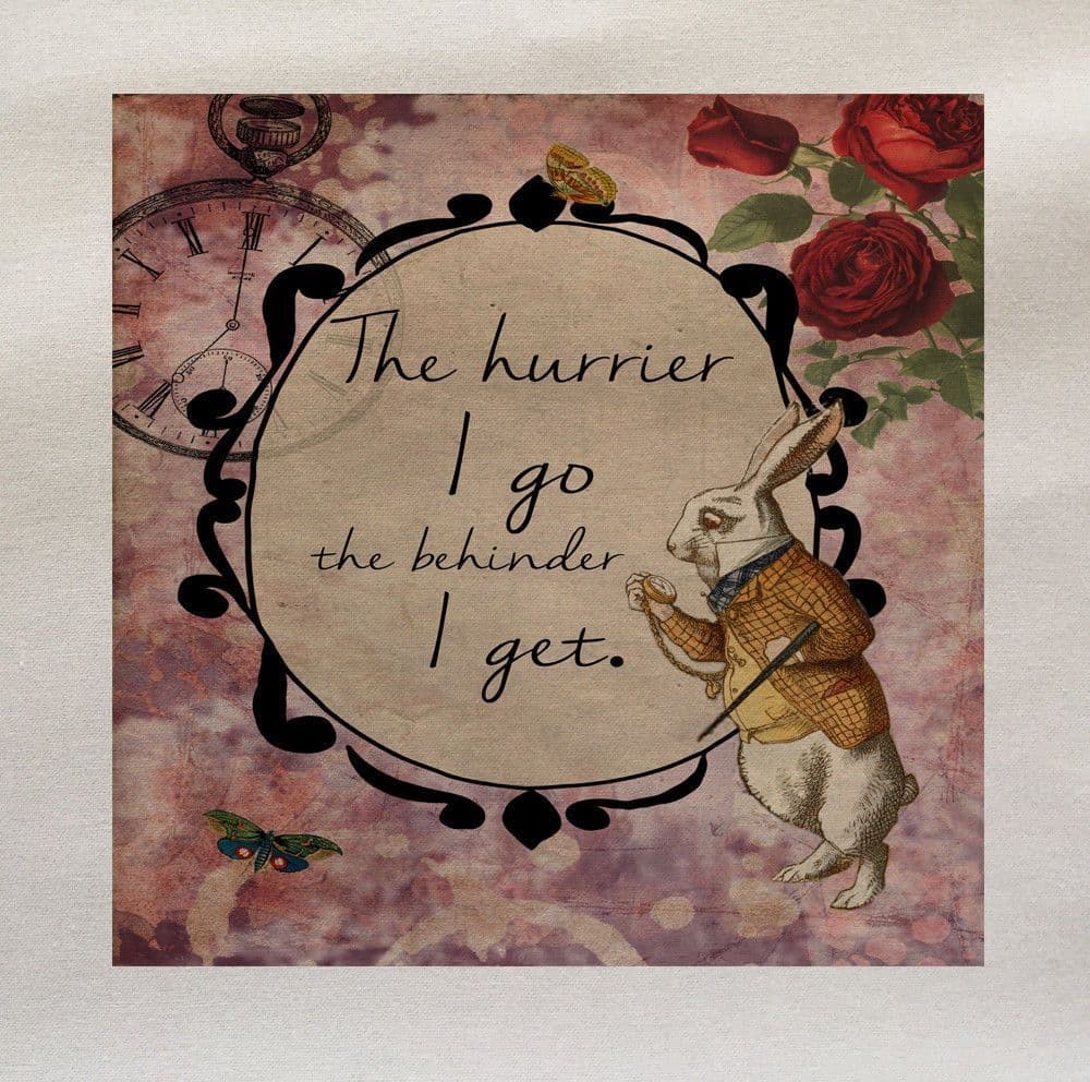 Alice Wonderland Rabbit Late The Hurrier i go the behinder i get ...