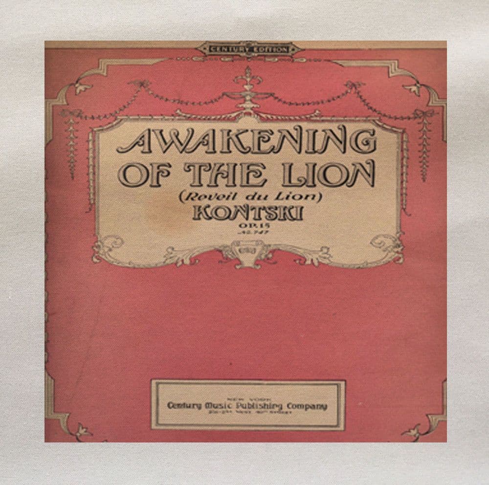 Awakening Of The Lion Book Cover Printed On Fabric Panel